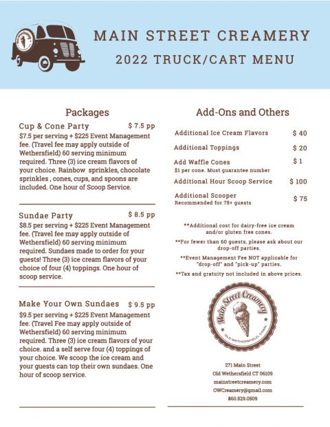 Full Service Catering | Main Street Creamery & Cafe